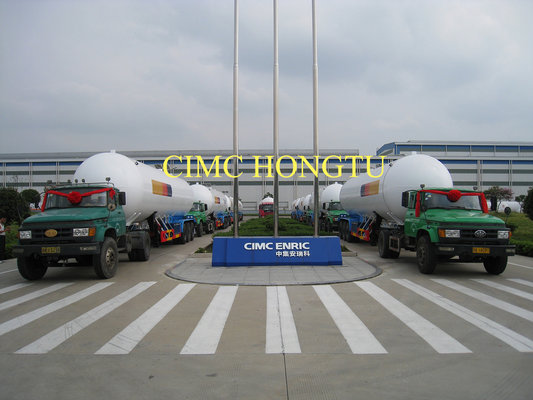 3 Axles 56.1 CBM 26 Ton LPG Gas Transport Semi Trailer Tank Tanker Lorry for Sale