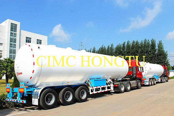 3 Axles 56.1 CBM 26 Ton LPG Gas Transport Semi Trailer Tank Tanker Lorry for Sale