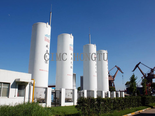 vertical cryogenic liquid oxygen o2 carbon dioxide co2 storage tank