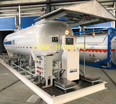 pressure vessel lpg gas filling machine storage tank skid station with cylinder