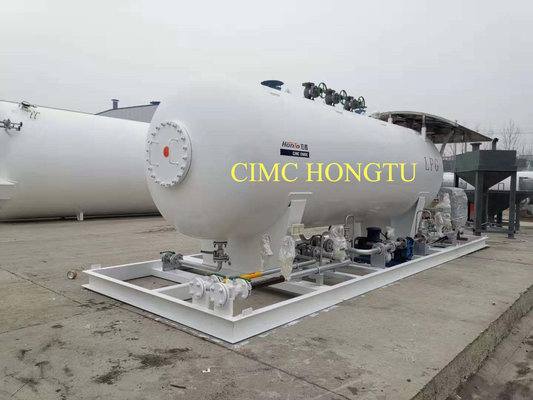 pressure vessel lpg gas filling machine storage tank skid station with cylinder
