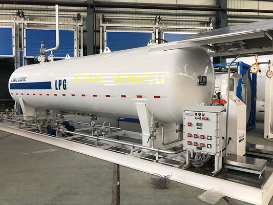 10 metric ton 20m3 GB lpg gas filling skid with pump for cylinder plant