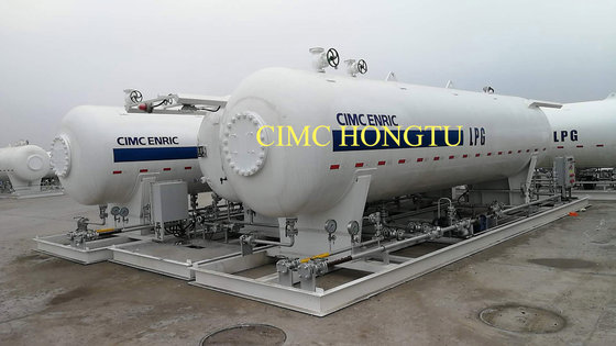 pressure vessel lpg gas filling machine storage tank skid station with cylinder