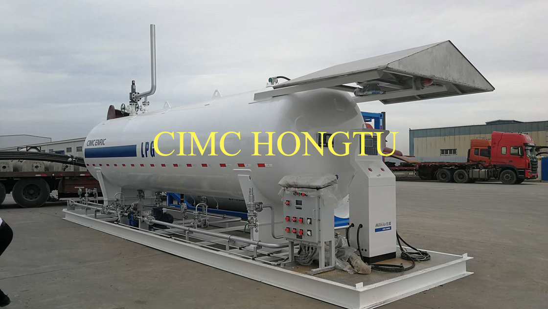 10 metric ton 20m3 GB lpg gas filling skid with pump for cylinder plant