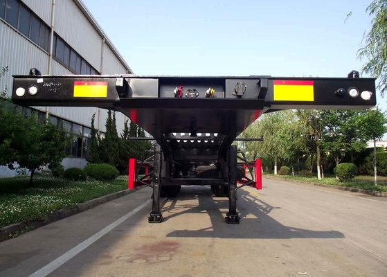 Container Wide Flatbed Trailer 40 Foot Triple Axle Trailer With Fender