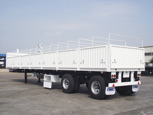 Utility 2 Axles Cargo Container Trailer Platform Lifting Tipper With Removable Sides