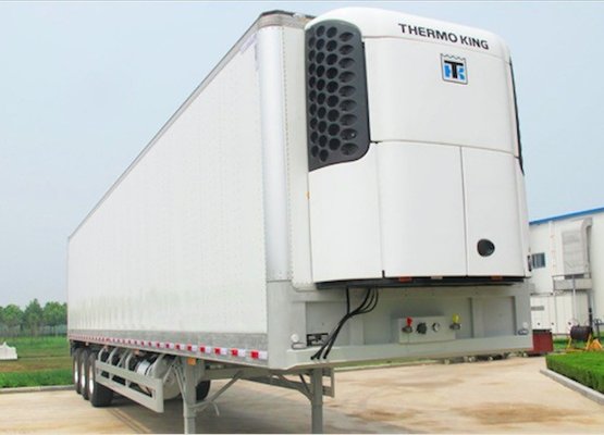 Truck Refrigerated Tractor Trailer Reefer Custom Cargo Trailers High Wall Thickness