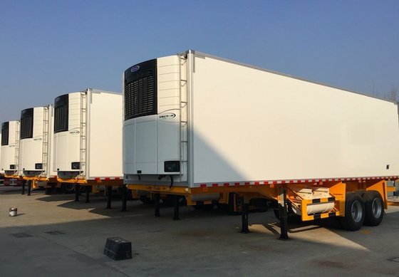 Truck Refrigerated Tractor Trailer Reefer Custom Cargo Trailers High Wall Thickness