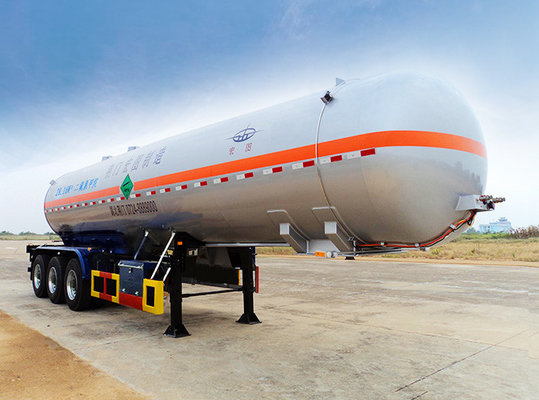 Optional Volume LPG Transport Truck LPG Aluminum Tanker Trailer For Liquefied Gas