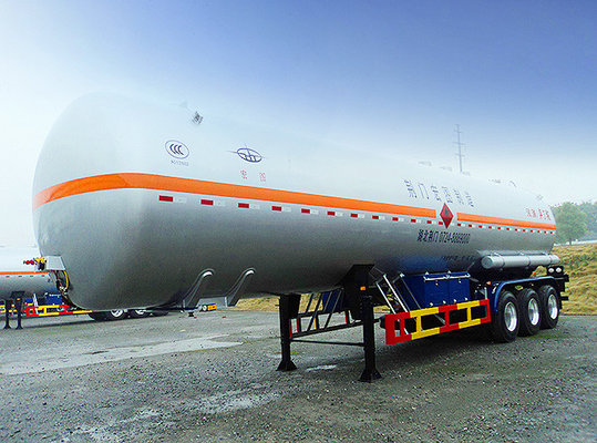 Optional Volume LPG Transport Truck LPG Aluminum Tanker Trailer For Liquefied Gas