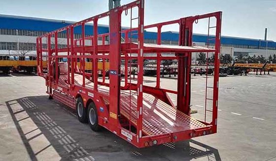 CIMC Triple Axles Car Transport Carriers Car Loader Truck Flatbed Platform