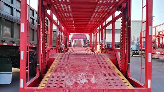 CIMC Triple Axles Car Transport Carriers Car Loader Truck Flatbed Platform