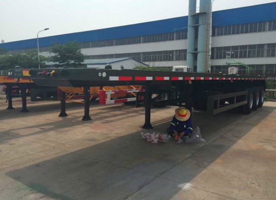 20ft 40ft 45ft Flatbed Container Trailer Gooseneck Air Bag Suspenison
