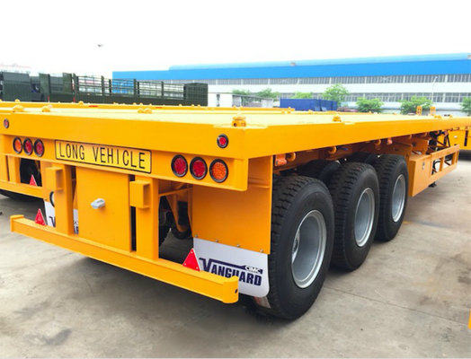40 Tons Flatbed Container Trailer 45 Foot Flatbed Trailer Leaf Spring Suspension