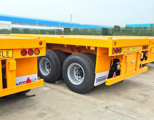 40 Tons Flatbed Container Trailer 45 Foot Flatbed Trailer Leaf Spring Suspension