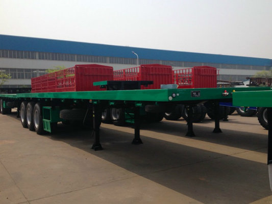 CIMC 40 Tons Cargo Flatbed Container Trailer Small Commercial Tri - Axle
