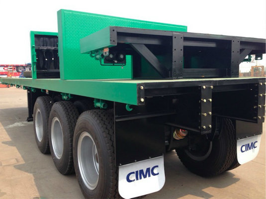CIMC 40 Tons Cargo Flatbed Container Trailer Small Commercial Tri - Axle