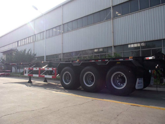 3 Axle 40ft Flatbed Container Trailer With High Tensile Strength Chassis
