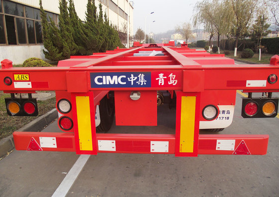 40ft Skeleton Chassis Shipping Container Flatbed Trailer ABS Braking System