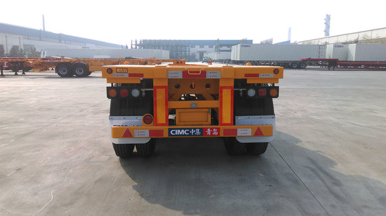 Flatbed Shipping Container Delivery Trailer High Efficiency For Port Transport
