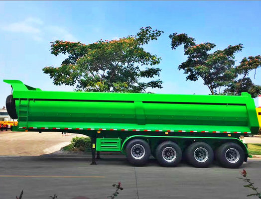 45CBM Dump Truck Trailer Air Bag Suspension Type Hydraulic Lifting 4 Axles