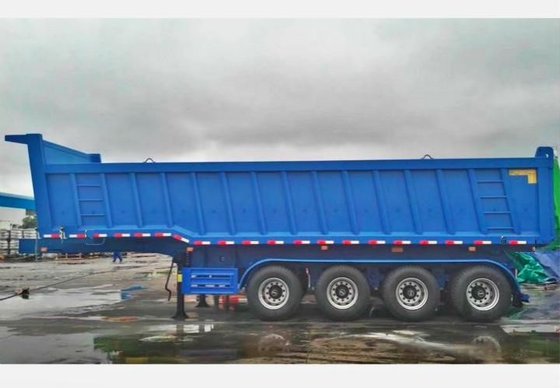 CIMC Tipping Trailer 50 Tons , 4 Axles 16 Wheels Dump Truck Trailer