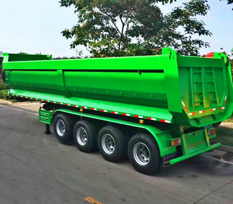 CIMC Tipping Trailer 50 Tons , 4 Axles 16 Wheels Dump Truck Trailer