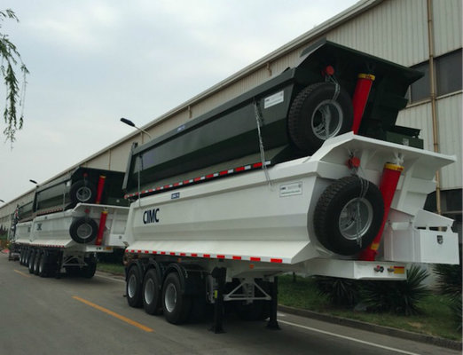 3 Axles 40 Tons Dump Truck Trailer U Shape Silo Couple With Sinotruk Truck Head