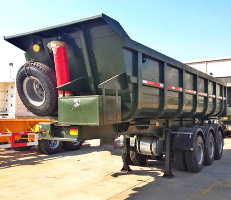 50 Tons CIMC Load Trail Dump Trailer Strengthened Material Tipper Type
