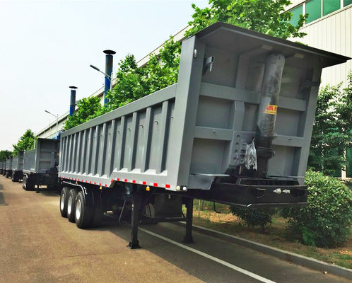 12 Wheels Dump Truck Trailer 12R24 Tire 70 Tons Strengthened Tipping Type
