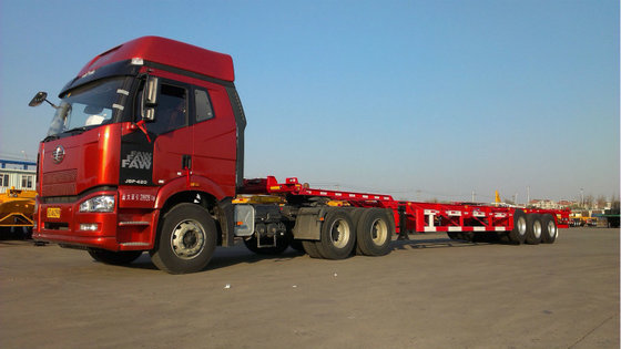35 Tons Flatbed Container Carrier Trailer CIMC Flatbed Semi Trailer Safe Operation