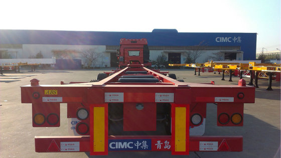 35 Tons Flatbed Container Carrier Trailer CIMC Flatbed Semi Trailer Safe Operation