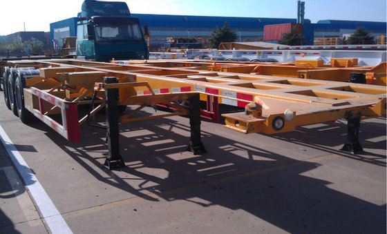BPW Axle Flatbed Container Trailer Air Suspension Type High Strength