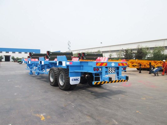 Commercial Small Flatbed Trailer 35 Tons Port Yard Chassis For Container Transporting