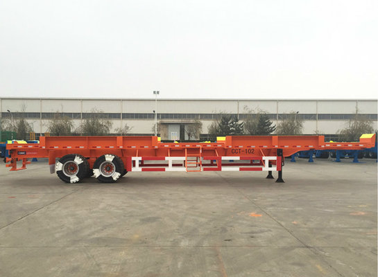 CIMC Truck Dual Axle Flatbed Trailer ABS System Axle For Port Yard