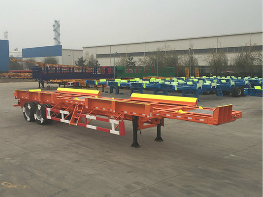 CIMC Truck Dual Axle Flatbed Trailer ABS System Axle For Port Yard