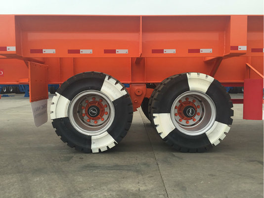 Solid Tyre Flatbed Container Trailer 45ft 2 Axles Container Transport Trailer