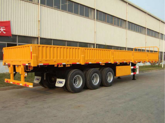 Triple Axles Storage Container Trailer 12 Sets Twist Lock Flatbed Air Suspension Type