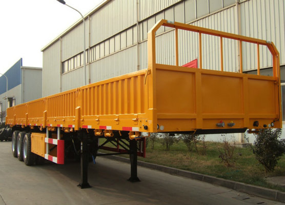 Triple Axles Storage Container Trailer 12 Sets Twist Lock Flatbed Air Suspension Type