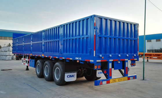 70 Tons Cargo Container Trailer Shipping Container Truck Trailer 1600mm High Dropside