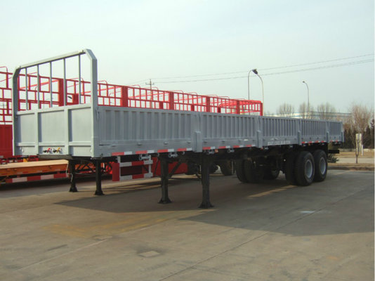 Professional Truck Container Transport Trailer High Fence To Carry Goods