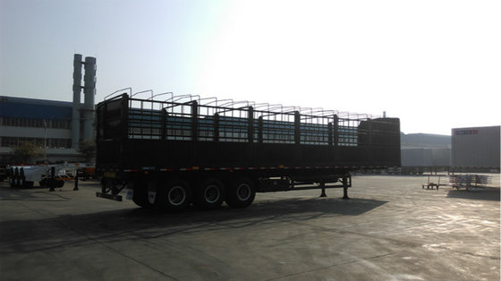 3 Axles FUWA BPW Flatbed Container Trailer 35 Tons For Cargo Transportation