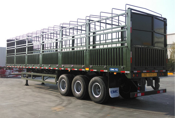 3 Axles FUWA BPW Flatbed Container Trailer 35 Tons For Cargo Transportation