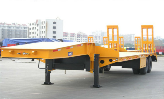 Hydraulic Low Bed Trailer Detachable Gooseneck Type With Side Extension