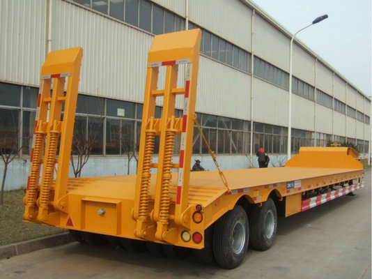 Hydraulic Low Bed Trailer Detachable Gooseneck Type With Side Extension