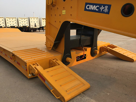 2 Axle Detachable Low Bed Semi Trailer 40 Tons Front Loading Container Transport Trailer
