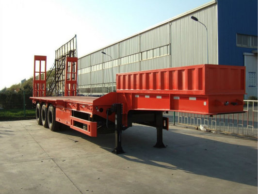 Middle Concave Low Bed Truck Trailer Gooseneck Type Rear Low Bed Loader