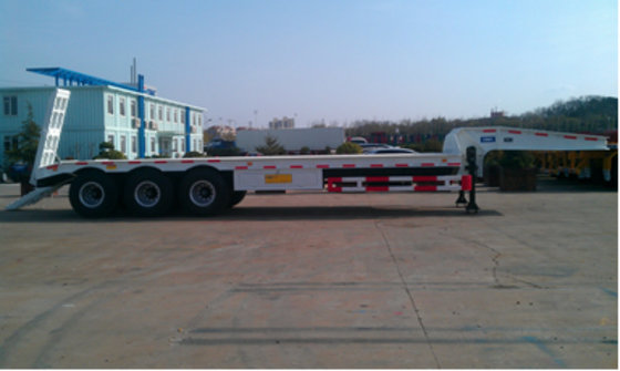 50 Tons Low Bed Trailer Transporter Air Suspension Flatbed Semi Trailer