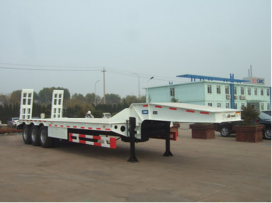 50 Tons Low Bed Trailer Transporter Air Suspension Flatbed Semi Trailer
