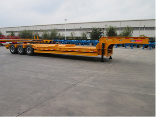 Low Bed Container Delivery Trailer Light Tare Weight CIMC Concave Type